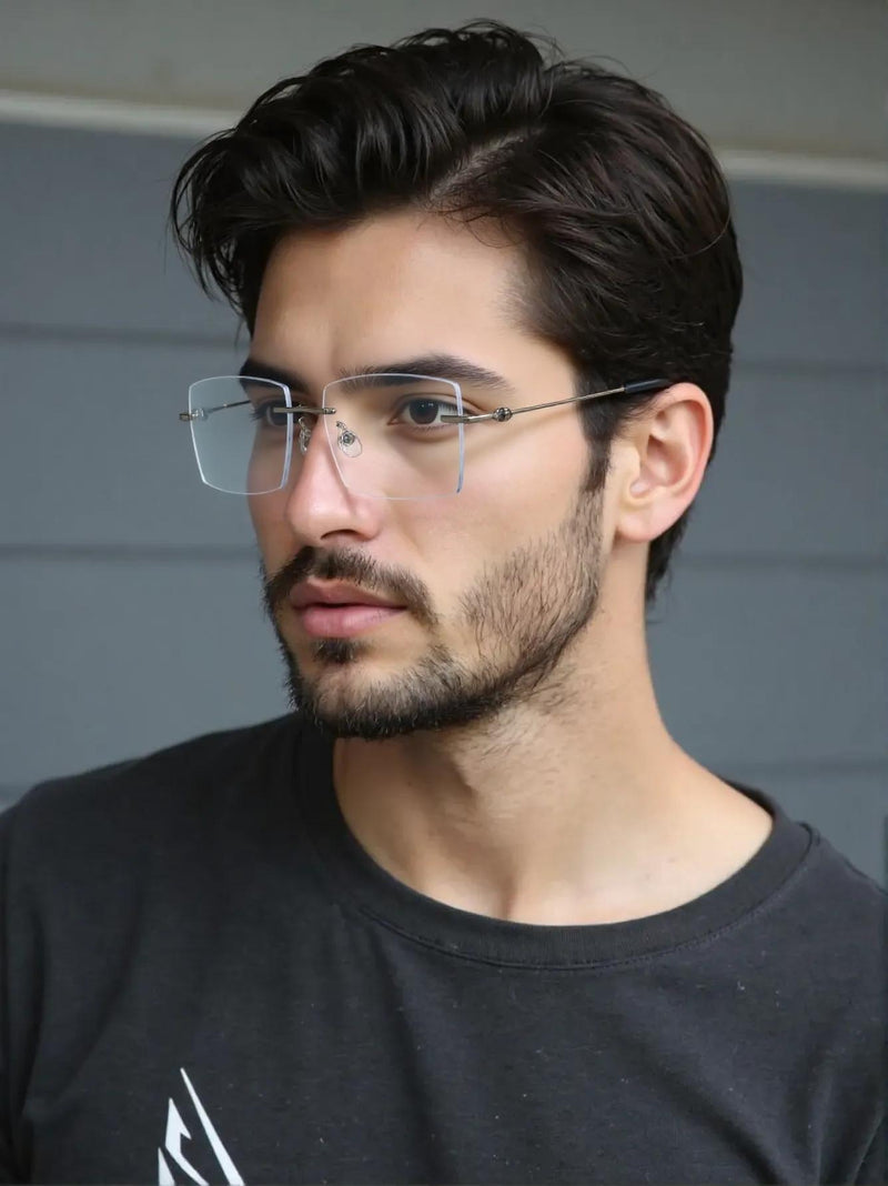 Rimless Glasses & Sunglasses for Men – Comfortable & Light
