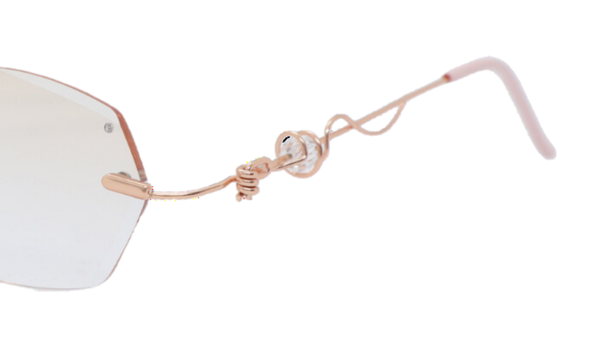 Snake Line Rimless Eyeglasses - Elegant & Stylish