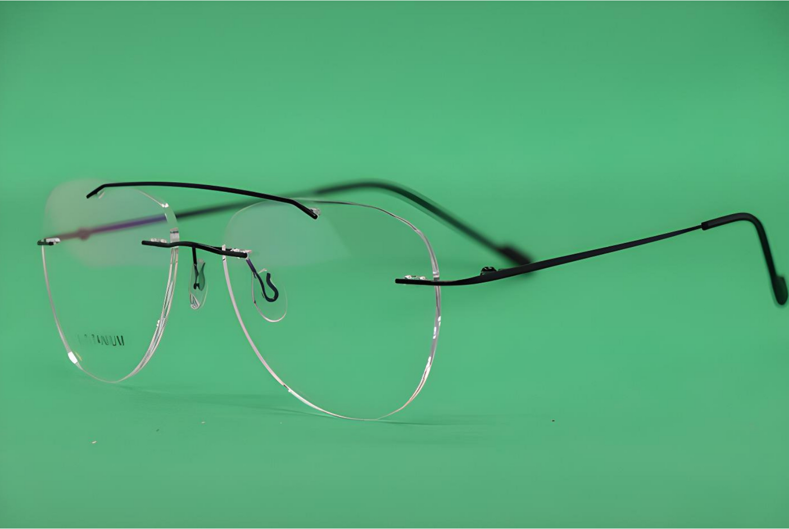 Double Bridge Rimless Eyeglasses