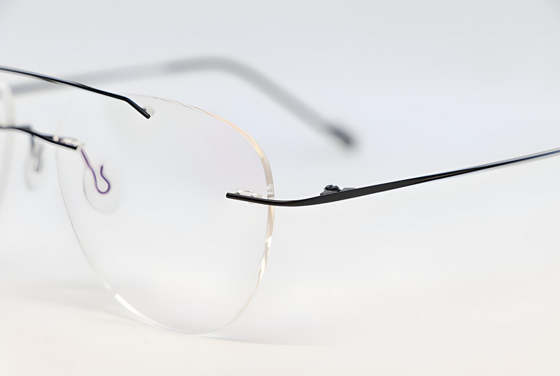 Double Bridge Rimless Eyeglasses